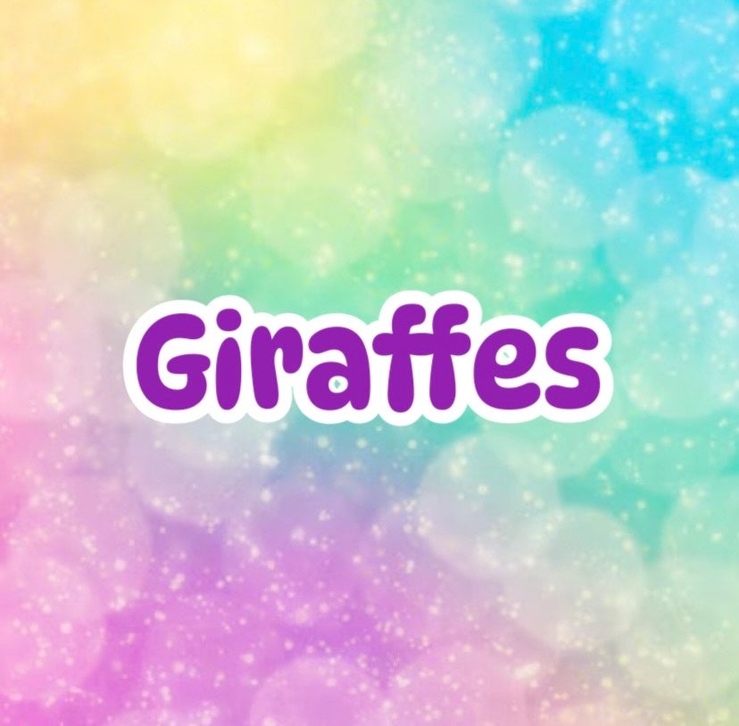 original sharpie and acrylic giraffe paintings | Technicolor Elephant Studios